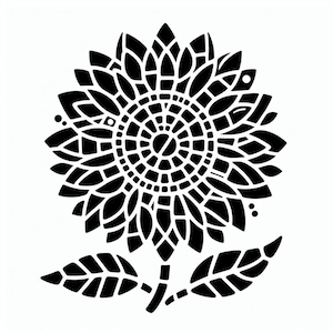 Mosaic Sunflower Template Pack - Etsy