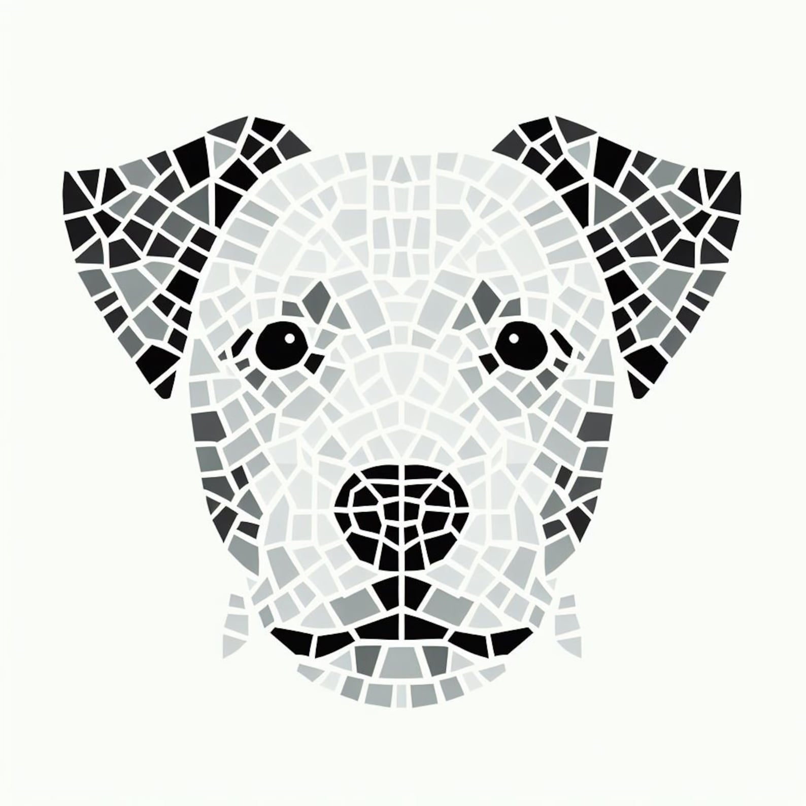 Mosaic Dog Template - Etsy