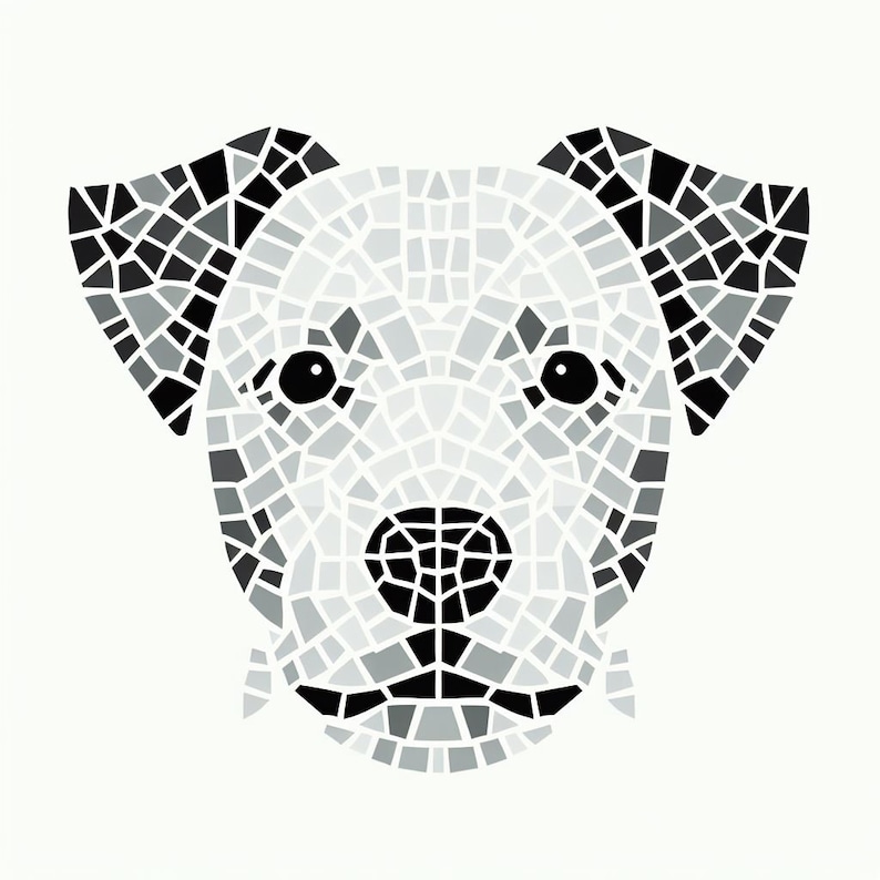 Mosaic Dog Template - Etsy