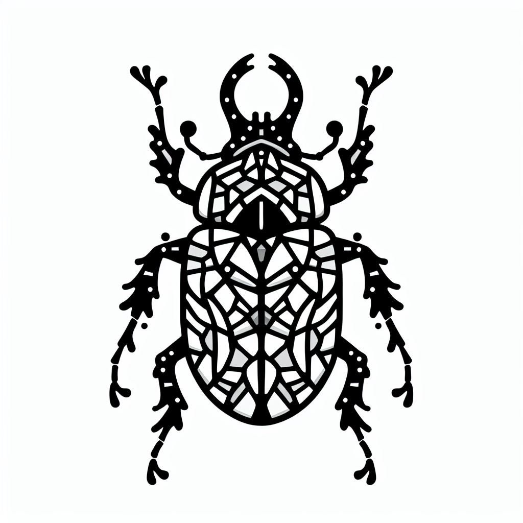 Mosaic Beetle Template Pack - Etsy UK