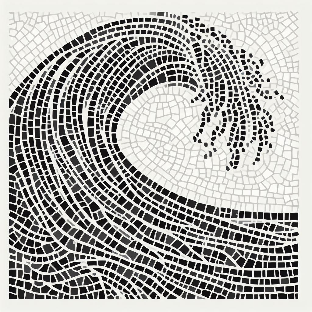 Mosaic Wave Template Pack - Etsy