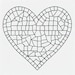 Mosaic Heart Template Pack - Etsy