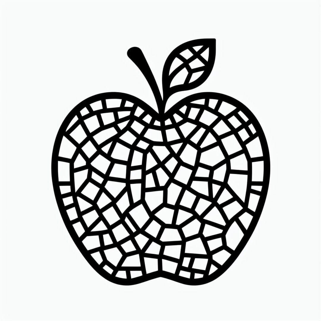 Mosaic Apple Template Pack - Etsy