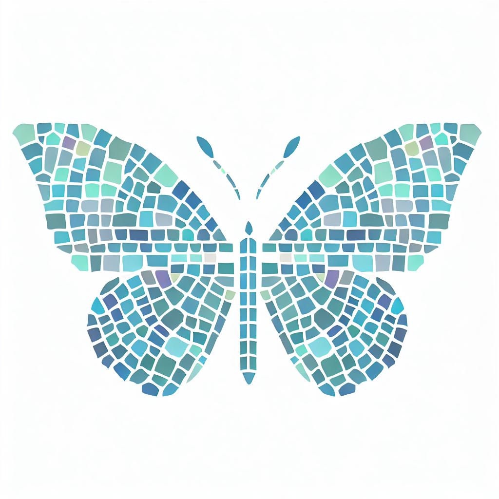 Mosaic Butterfly Template Pack - Etsy
