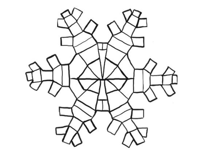 Mosaic Snowflake Template - Etsy