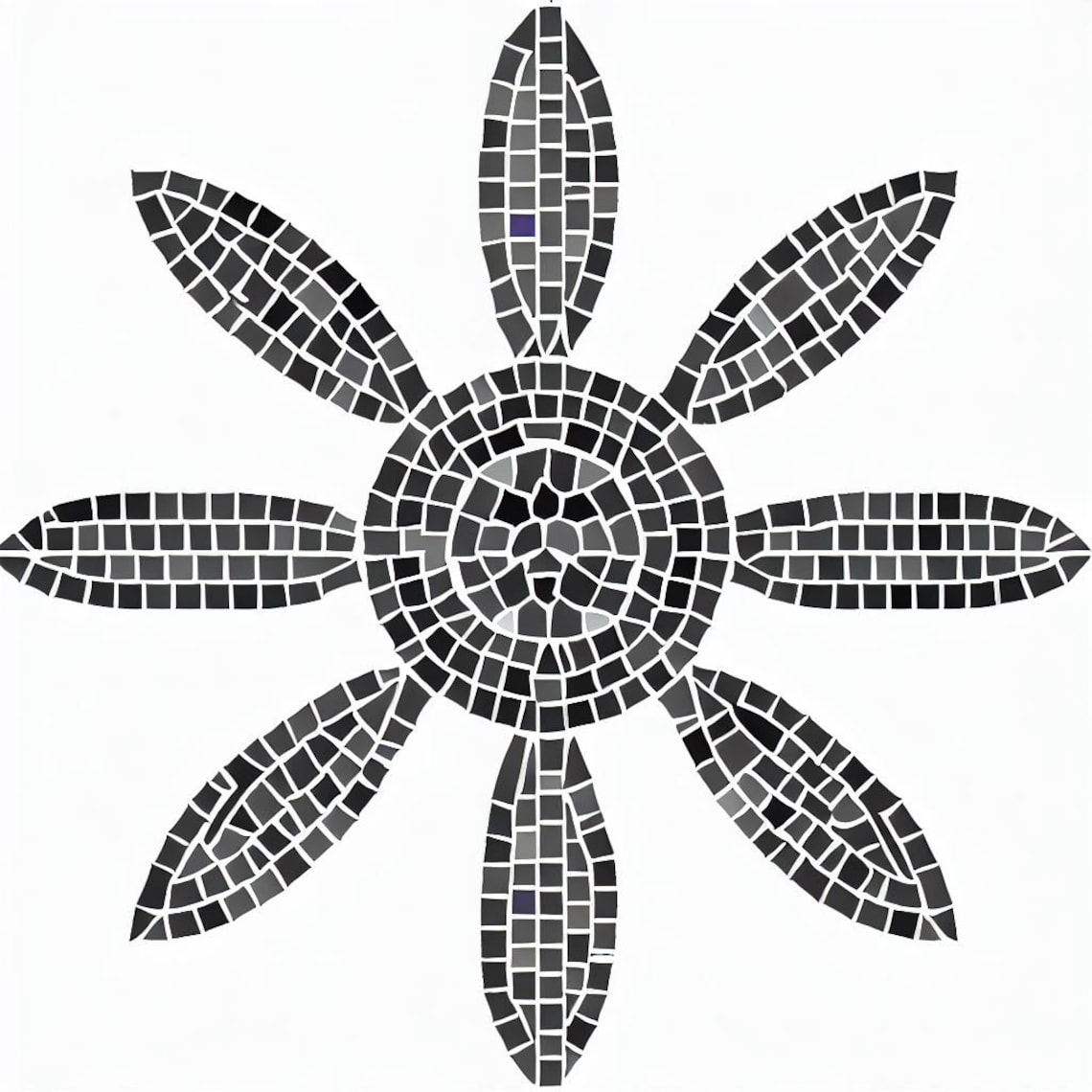 Mosaic Flower Pattern Template Pack - Etsy