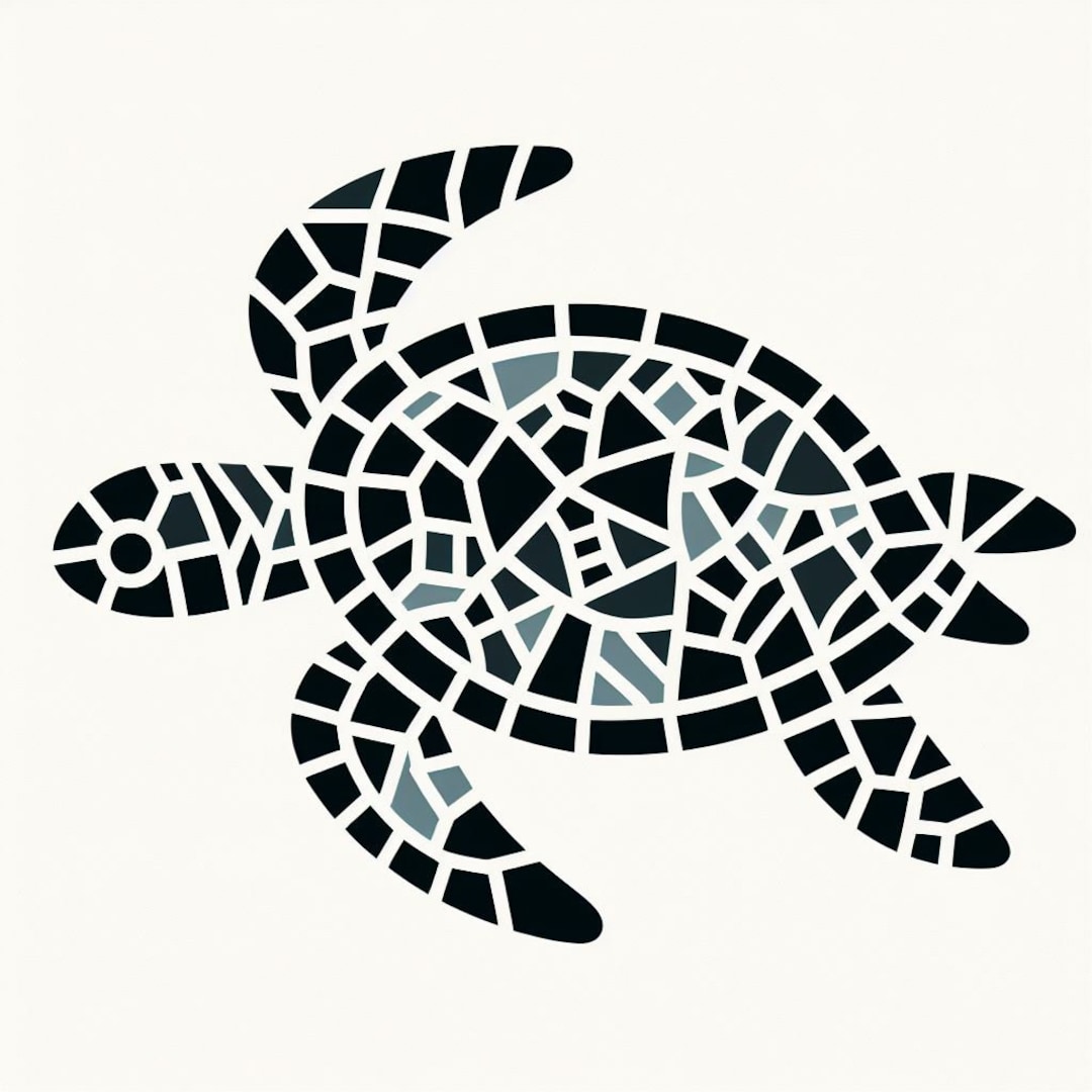 Mosaic Turtle Template Pack - Etsy