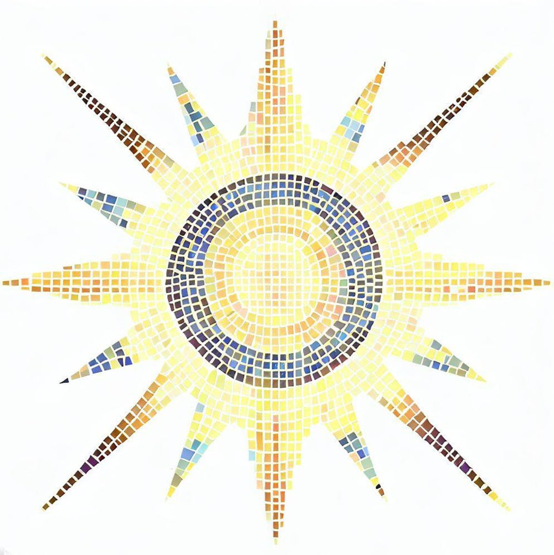 Mosaic Sun Pattern Template Pack - Etsy