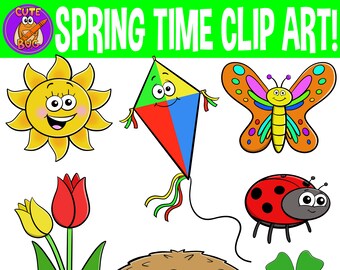 Spring Time Clip Art - Etsy