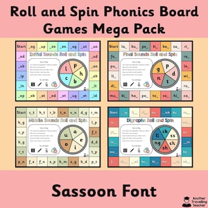 Roll and Spin Phonics Board Games Mega Pack - Etsy
