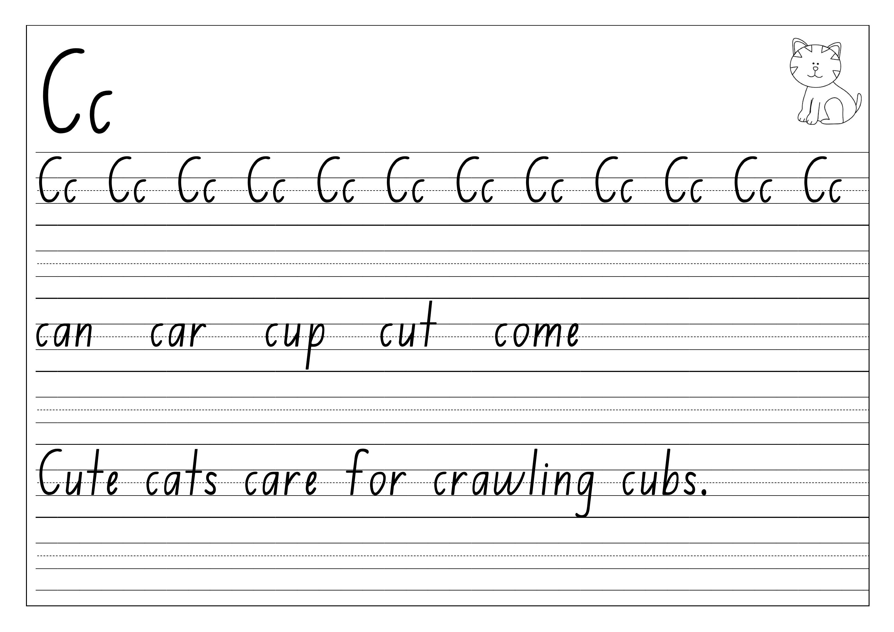 A-Z Alphabet Handwriting Practice Sheets NSW ACT Australia Foundation ...