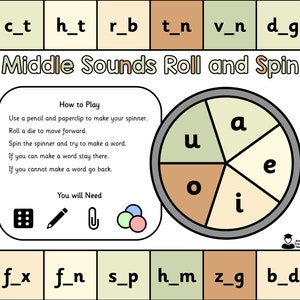 Roll and Spin Phonics Board Games Mega Pack - Etsy