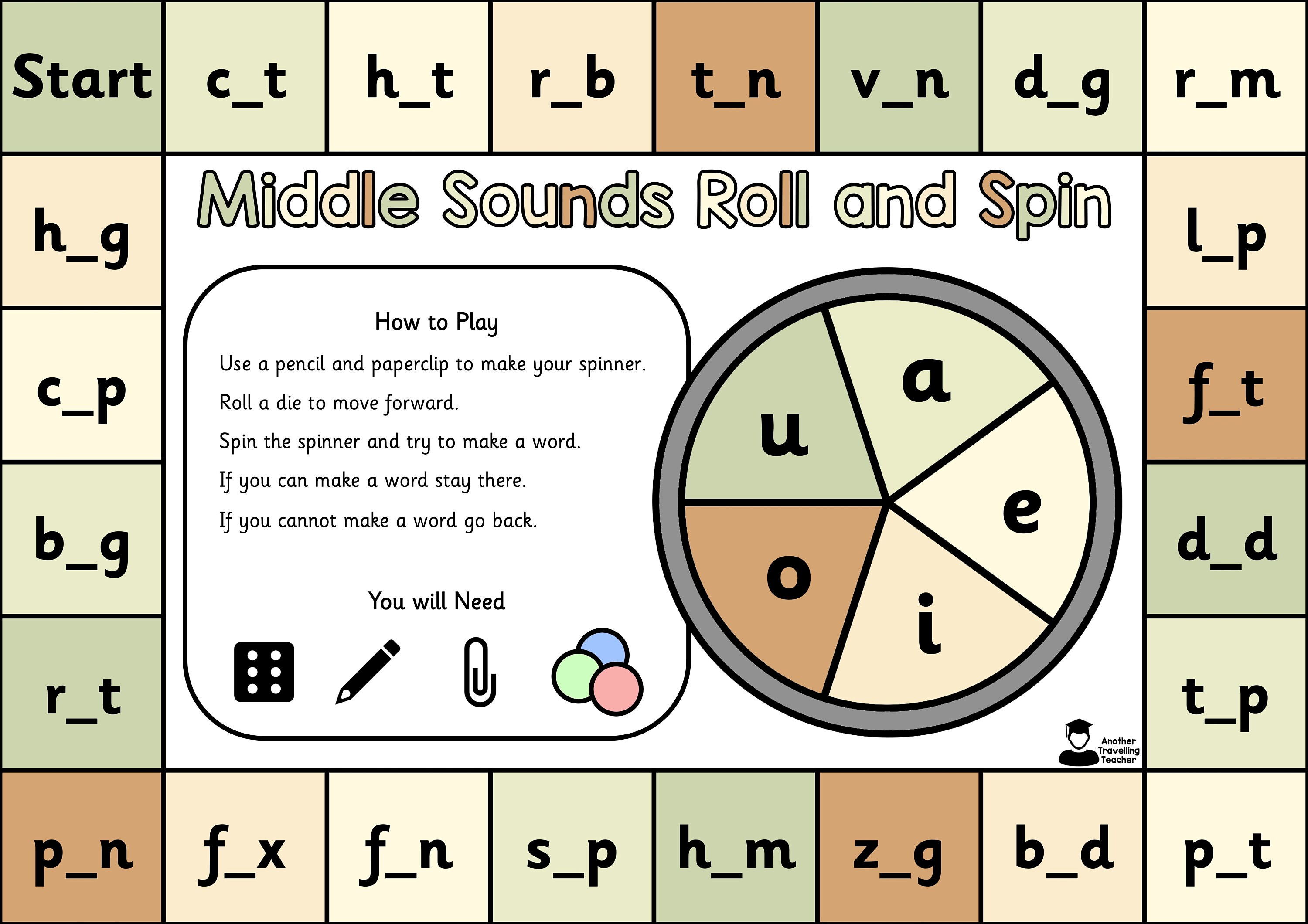 Roll and Spin Phonics Board Games Mega Pack - Etsy