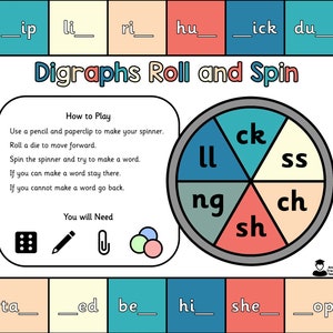 Roll and Spin Phonics Board Games Mega Pack - Etsy