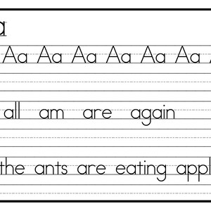 A-Z Alphabet Letters Handwriting Practice Sheets Australia Foundation ...