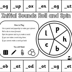 Roll and Spin Phonics Board Games Mega Pack - Etsy