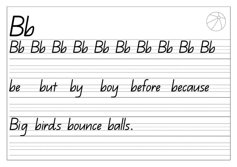 Alphabet Handwriting Practice Sheets A-Z Letters QLD Queensland ...
