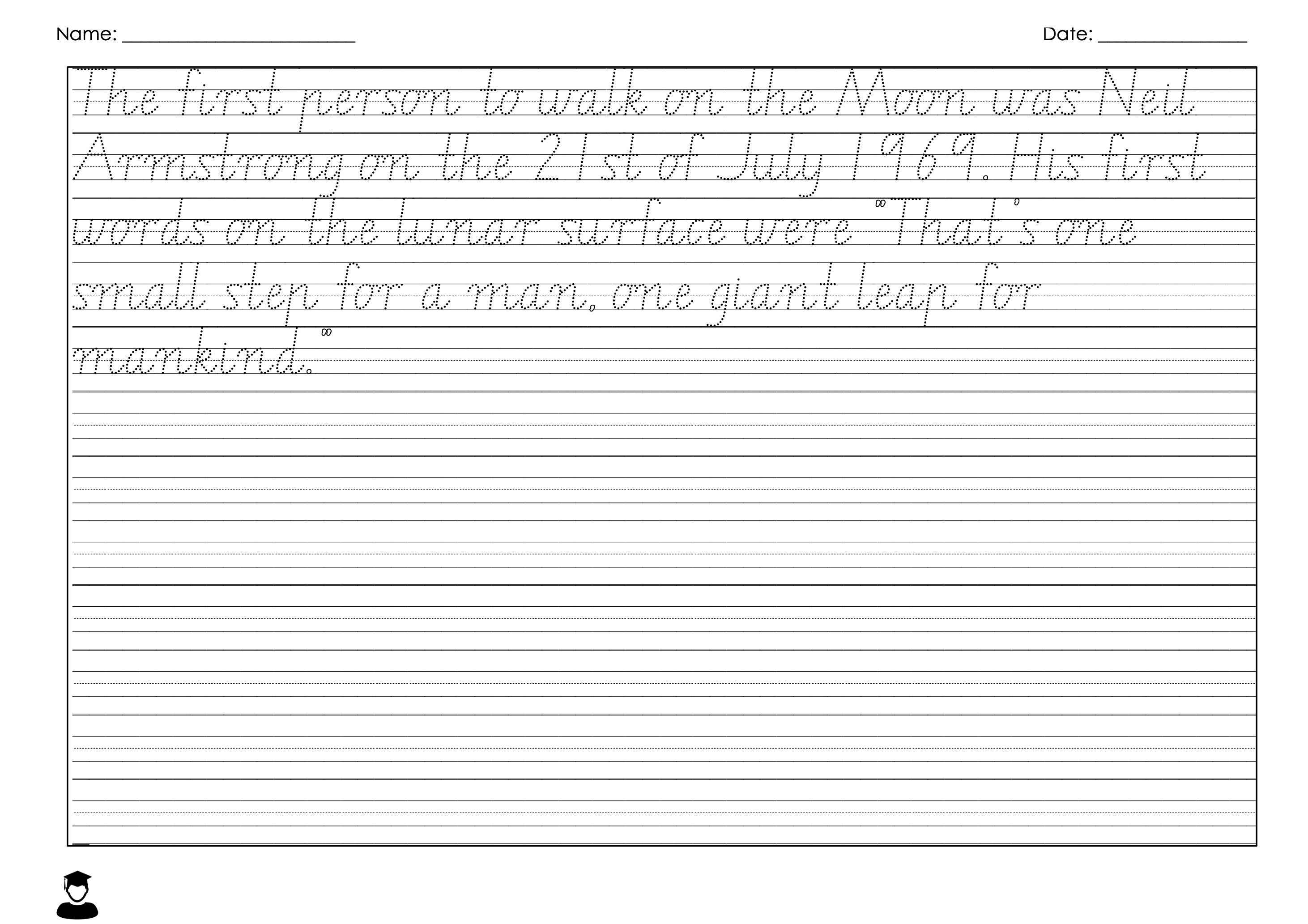 Year 1 - 2 Weekly Handwriting for the Year Read, Trace, Copy, Write in ...