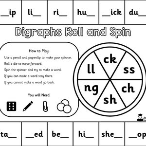 Roll and Spin Phonics Board Games Mega Pack - Etsy