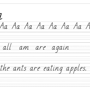 A-Z Alphabet Handwriting Practice Sheets Letter Formation South ...