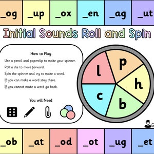 Roll and Spin Phonics Board Games Mega Pack - Etsy