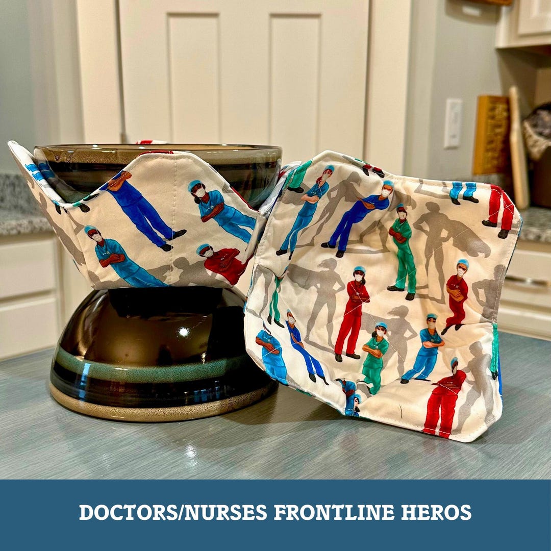Doctors/nurses Bowl Cozy: 100% Cotton, Microwave Safe - Etsy