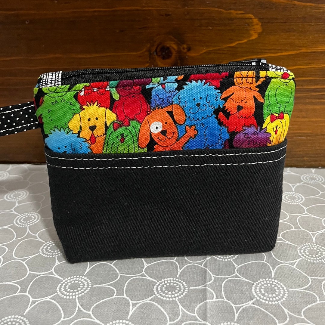 Coin & Card Purse - Featuring Dogs in Rainbow Colors - Personalize for ...