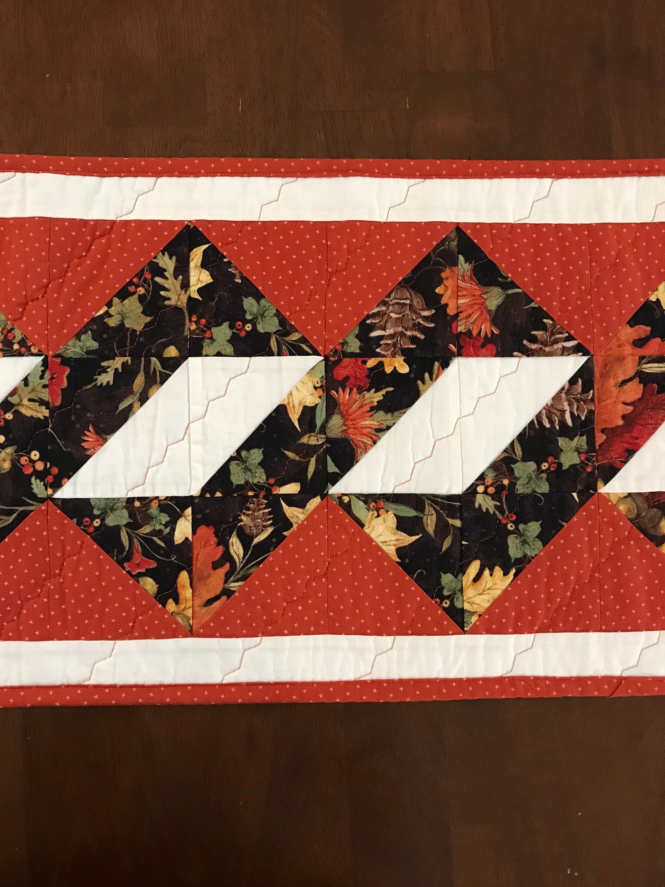 Fall Foliage Ribbon Quilted Table Runner/table Topper Autumn - Etsy