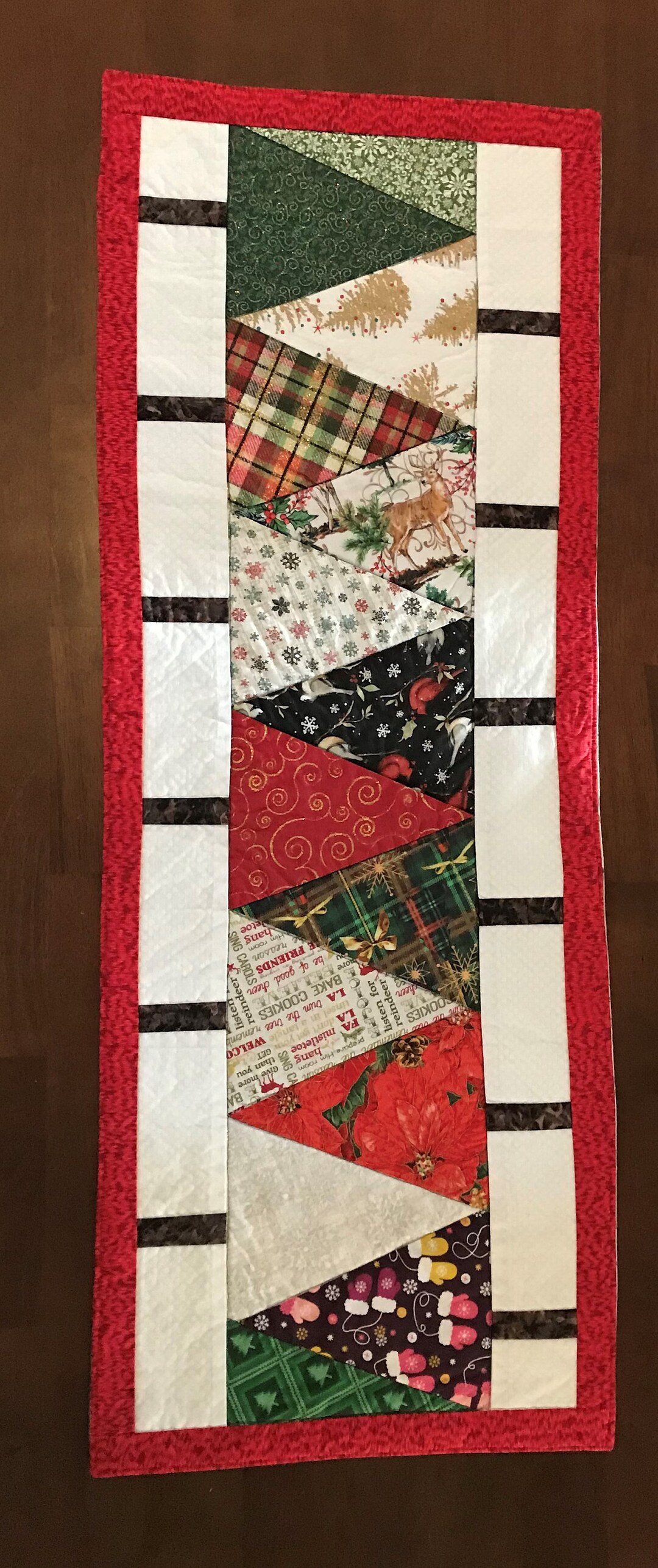 Christmas Table Runner - Quilted Christmas Trees - 41" Long - Etsy