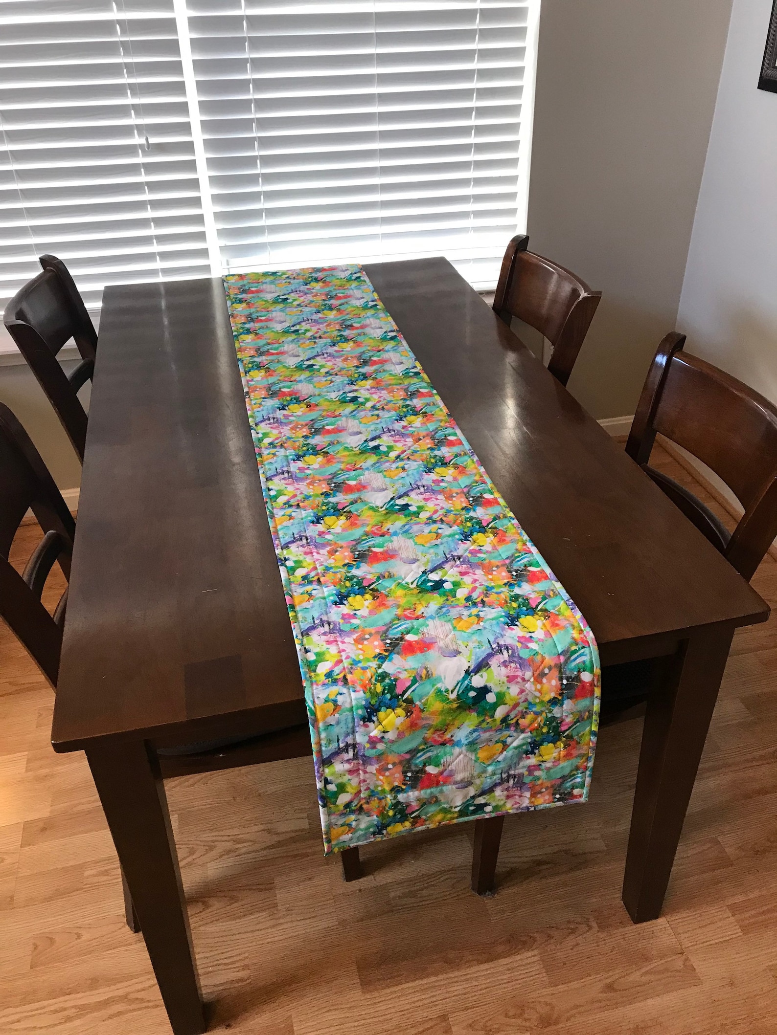 80 Quilted Runner Table Runner or Bed Runner Muted - Etsy