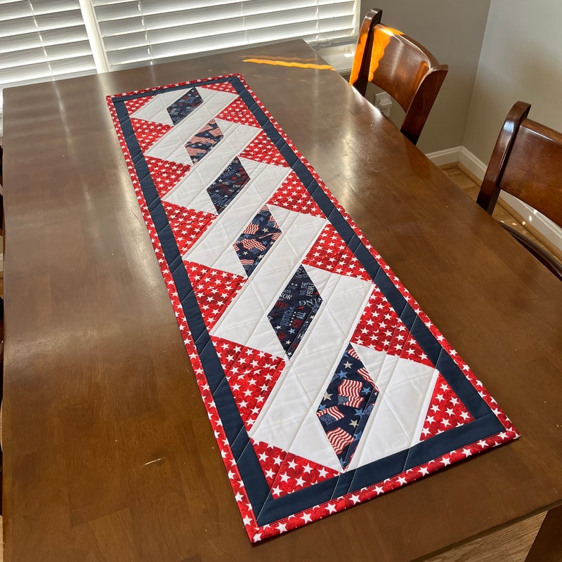 Patriotic Table Runner - Etsy