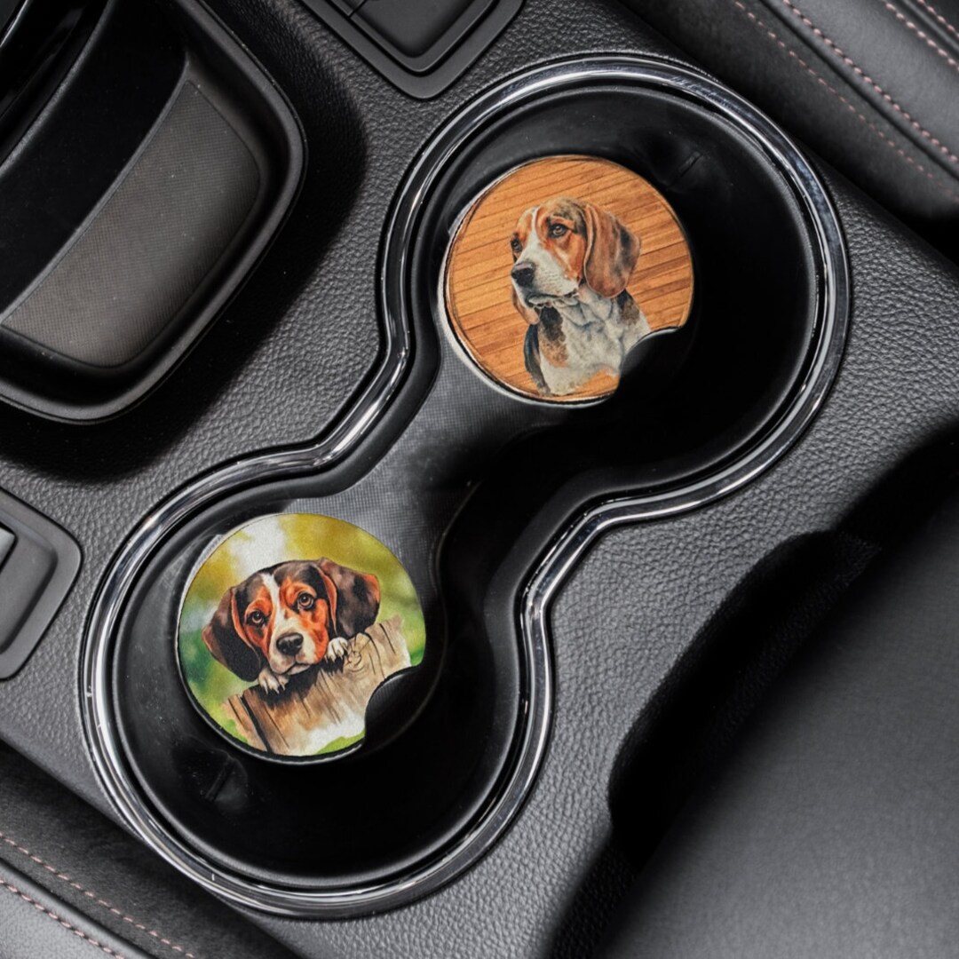 Dog Breed Car Coasters - Neoprene, Set of 2 - Gift for Dog Lover, Use ...