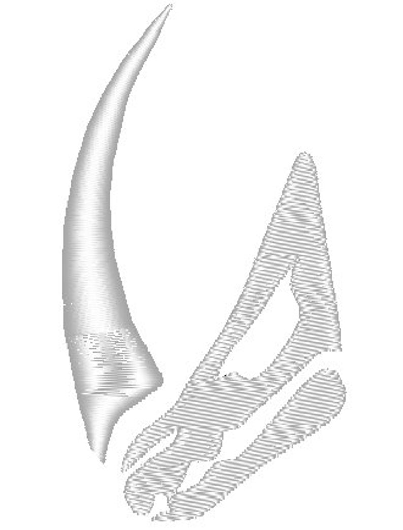 The Mandalorian Mud Horn Embroidery File - PES XXX DST Formats, 3 Sizes ...