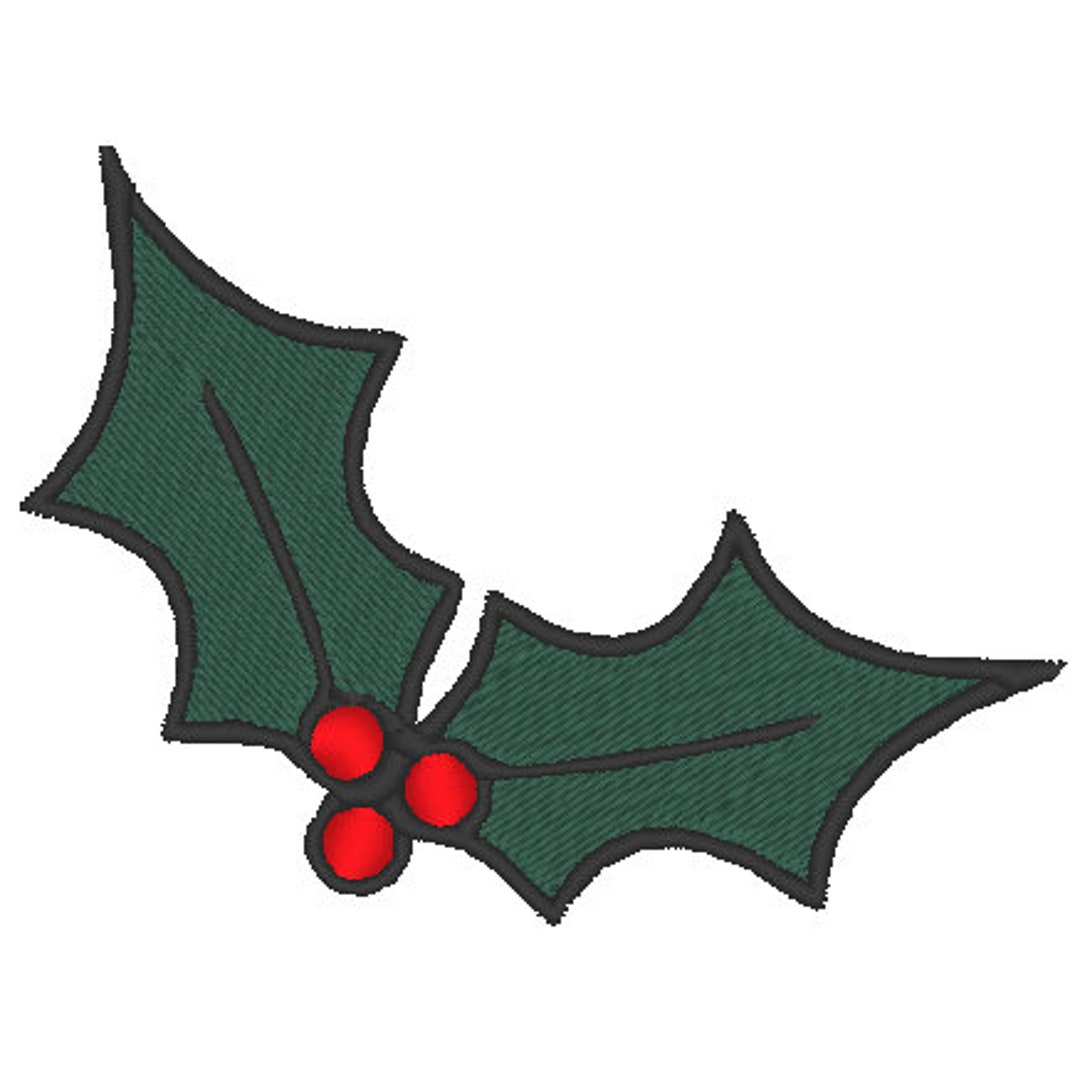 Xmas Mistletoe Embroidery File - PES Format - Etsy