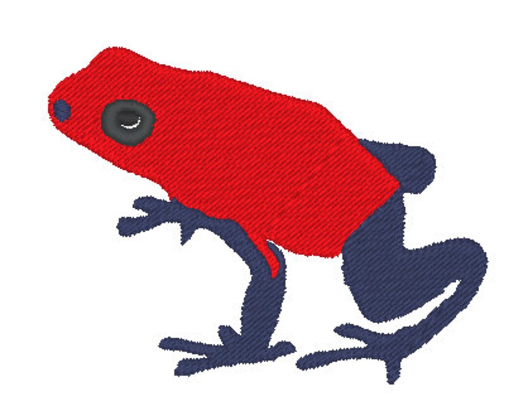 Red Frog Embroidery File - PES Format - Etsy