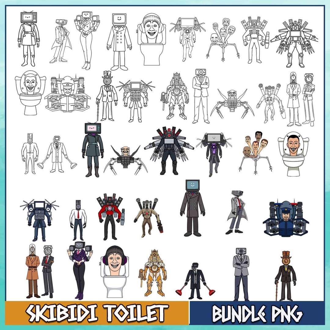 Skibidi Toilet Svg Png, Funny Skibidi Designs for T-shirt, Vector Files ...