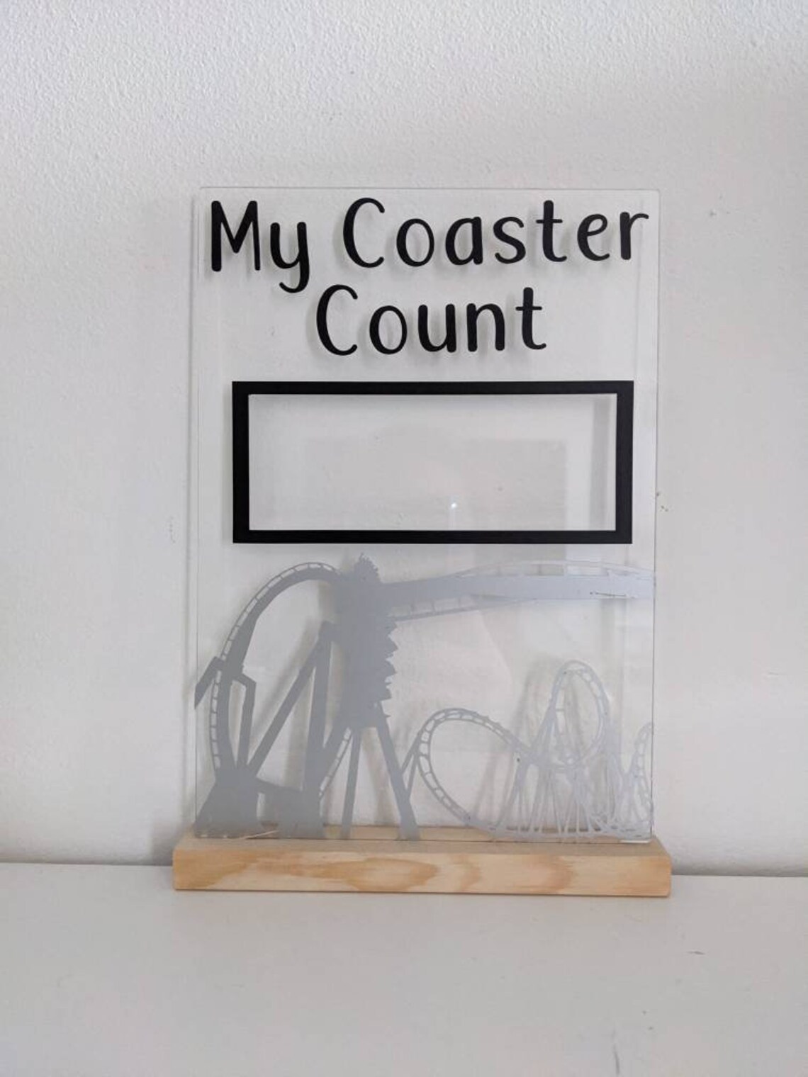 Roller coaster counter Coaster Count Display Your Coaster | Etsy