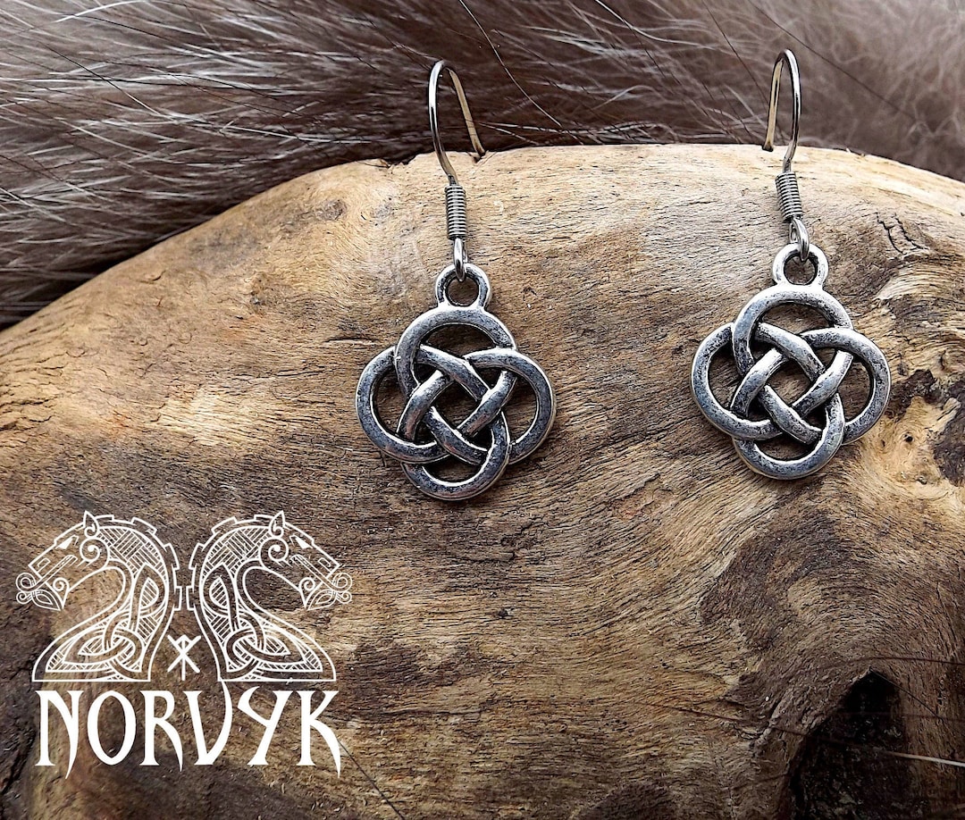 Viking Earrings Nordic Interlacing Viking Jewelry Nordic - Etsy UK