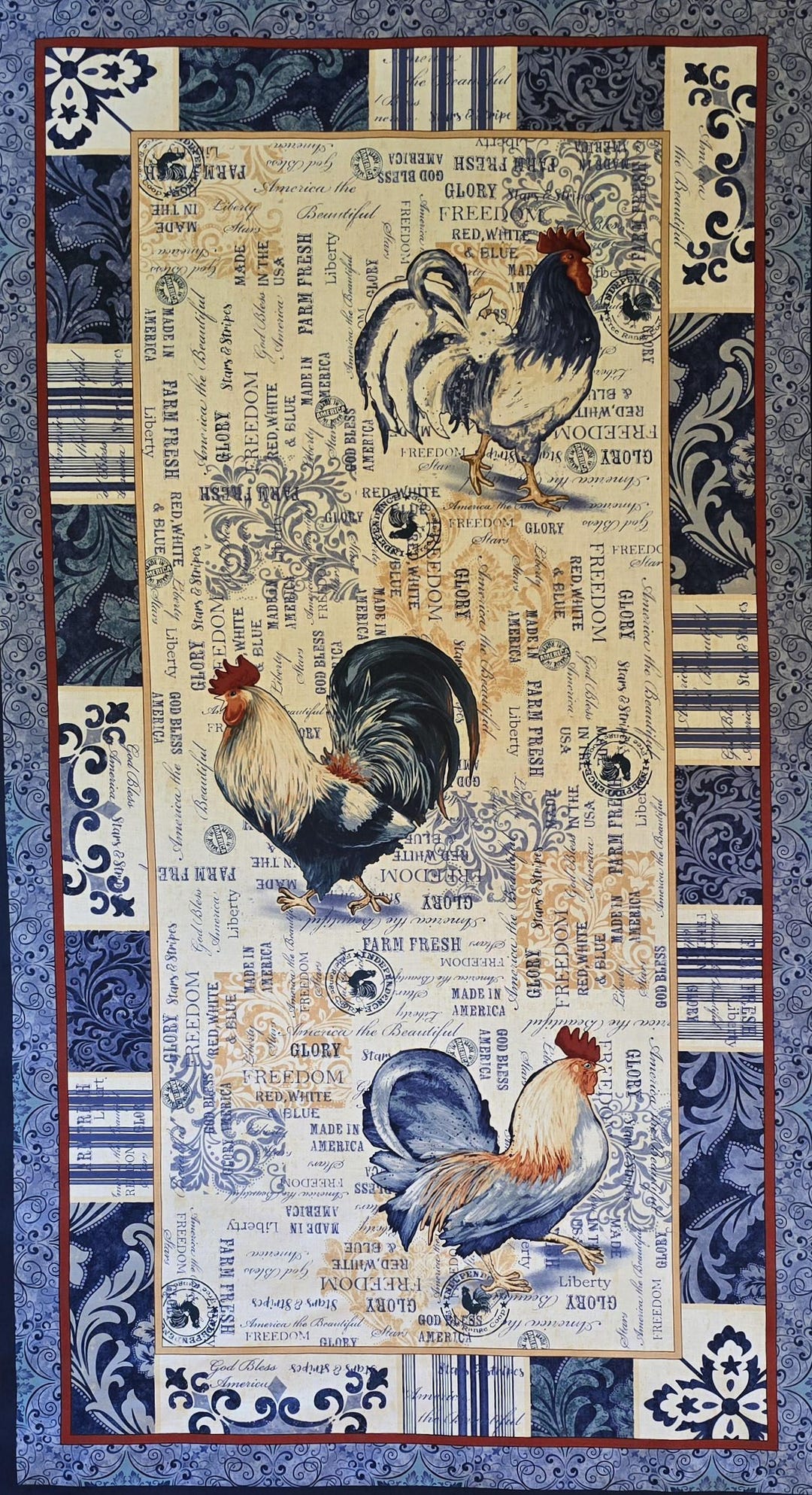 Rooster Panel, 24 X 44. American Pride by Geoff Allen for Studio E ...
