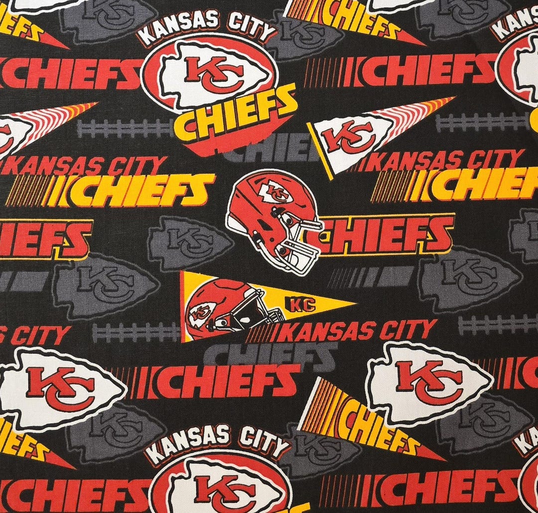 Kansas City Chiefs Fabric 100% Cotton NFL # 35055. 45" Wide Sold by ...