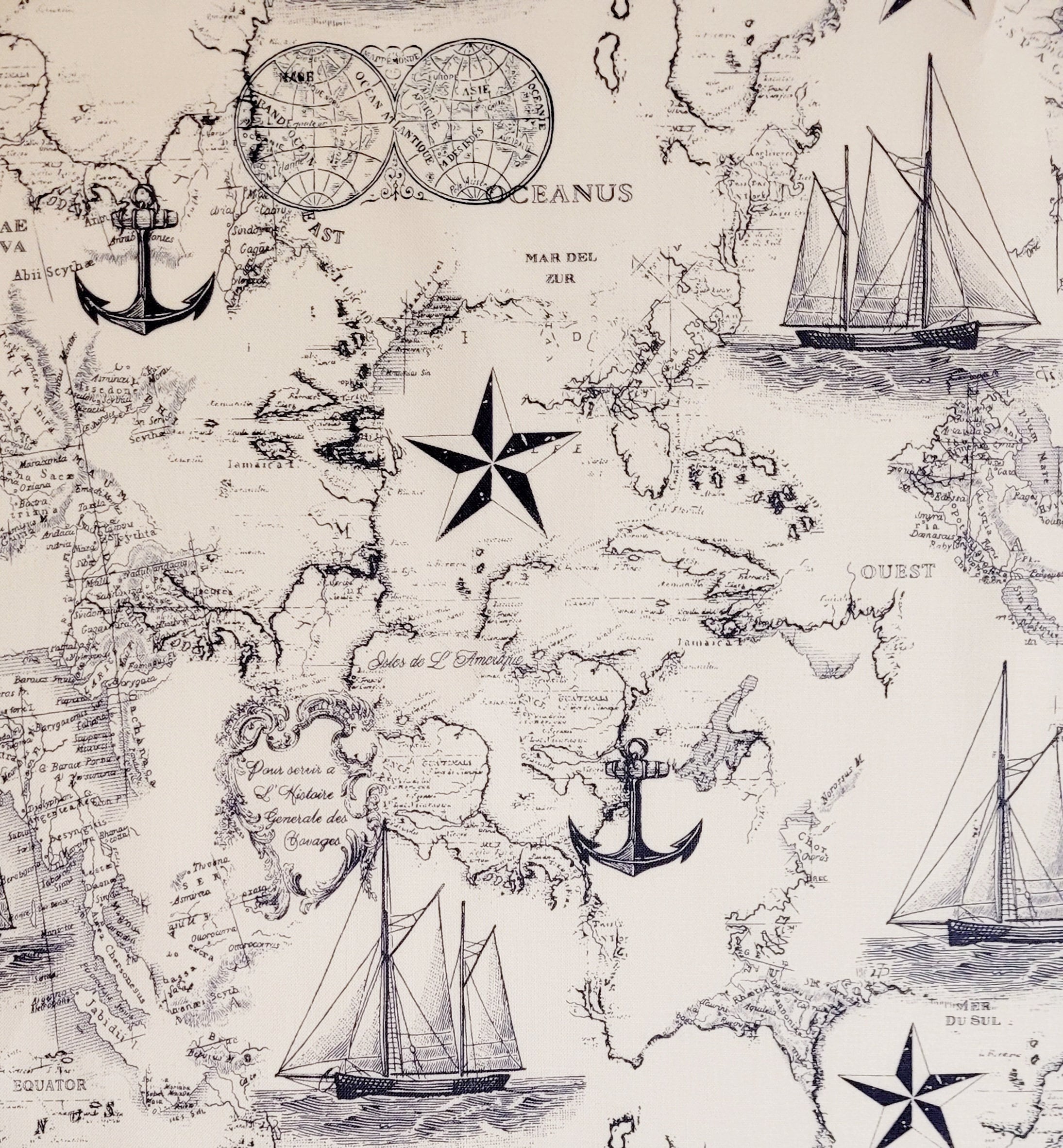 Nautical Print Fabric