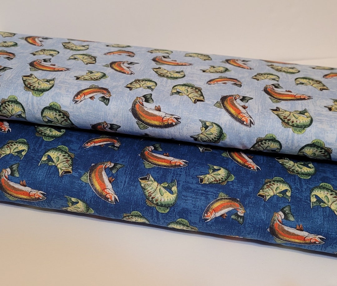 Fish Fabric, Lake Adventure by Wilmington Prints. Fabric by the Yard ...