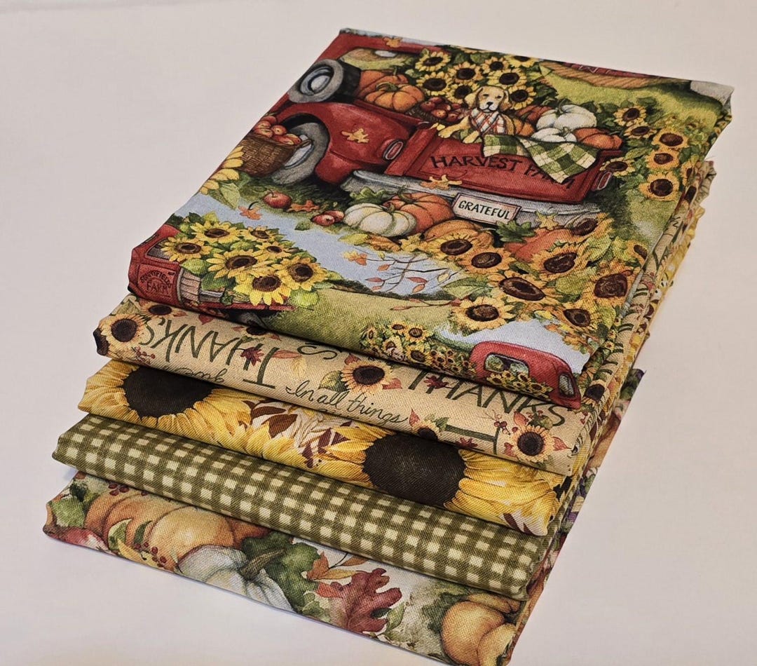 Fall Fabric Bundle, 5 Fabrics, 5 Fat Quarters or 5 Half Yards. Fall ...
