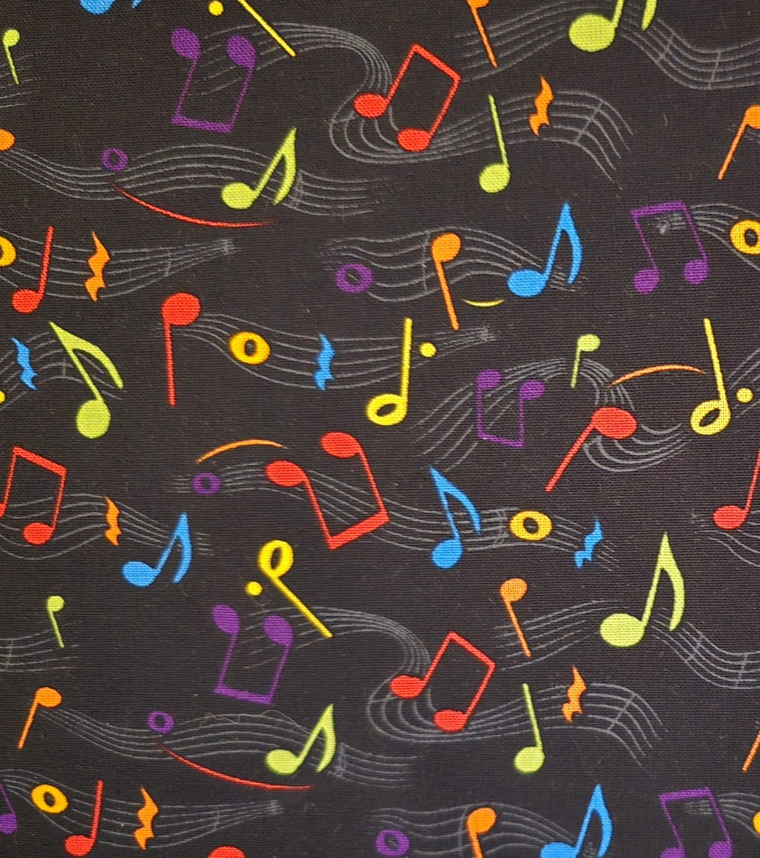 Music Notes by High-fashion, #GM-C2101. Fabric by the Yardage and Half ...