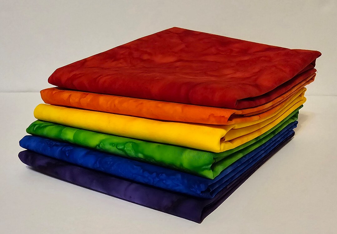 Color Wheel Fabric Bundle. Be Colourful Batiks. 6 Fabrics, Fat Quarter ...