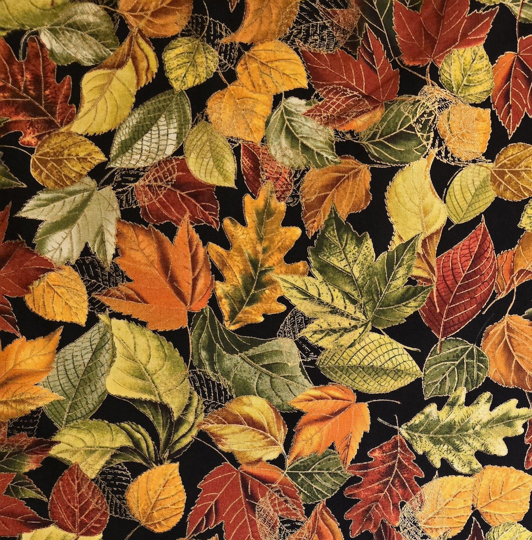 Autumn Leaves by Timelesstreasures, #cm2803.fabric by the Yard and Half ...