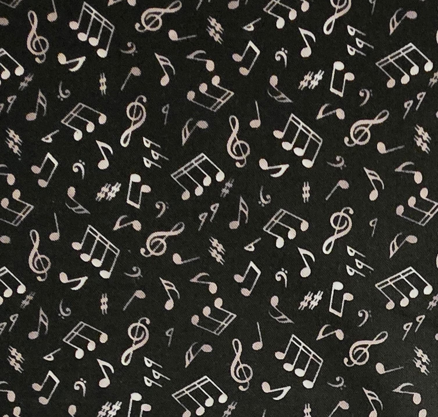 Music Notes, Black, by Elizabeth's Studio # 148. Fabric by the Yard and ...