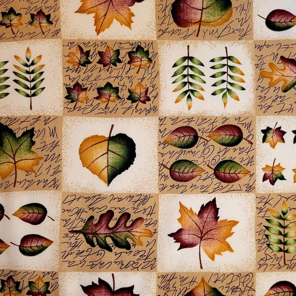 Leaf Print Fabric - Etsy