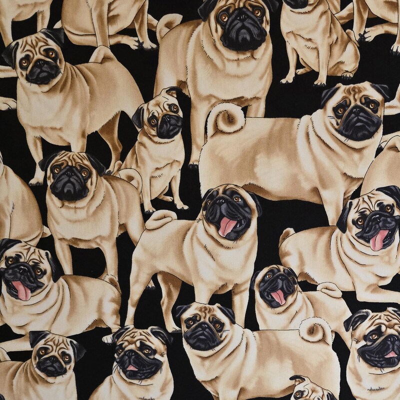 Pug Fabric - Etsy