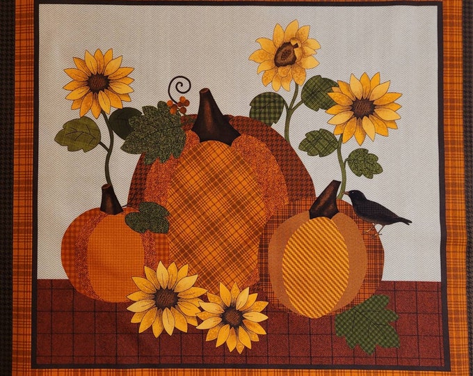 Wooly Autumn, Fabric Panel by Cheryl Hayes 1305. Measures 23 1/2 X 44 ...